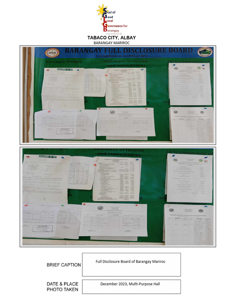 SGLGB TEMPLATE - Photo Documentation | PDF