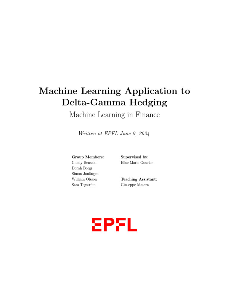 Deep Hedging of Financial Options | PDF | Greeks (Finance) | Option ...