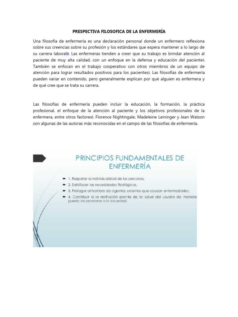 Filosofía Personal en Enfermería | PDF