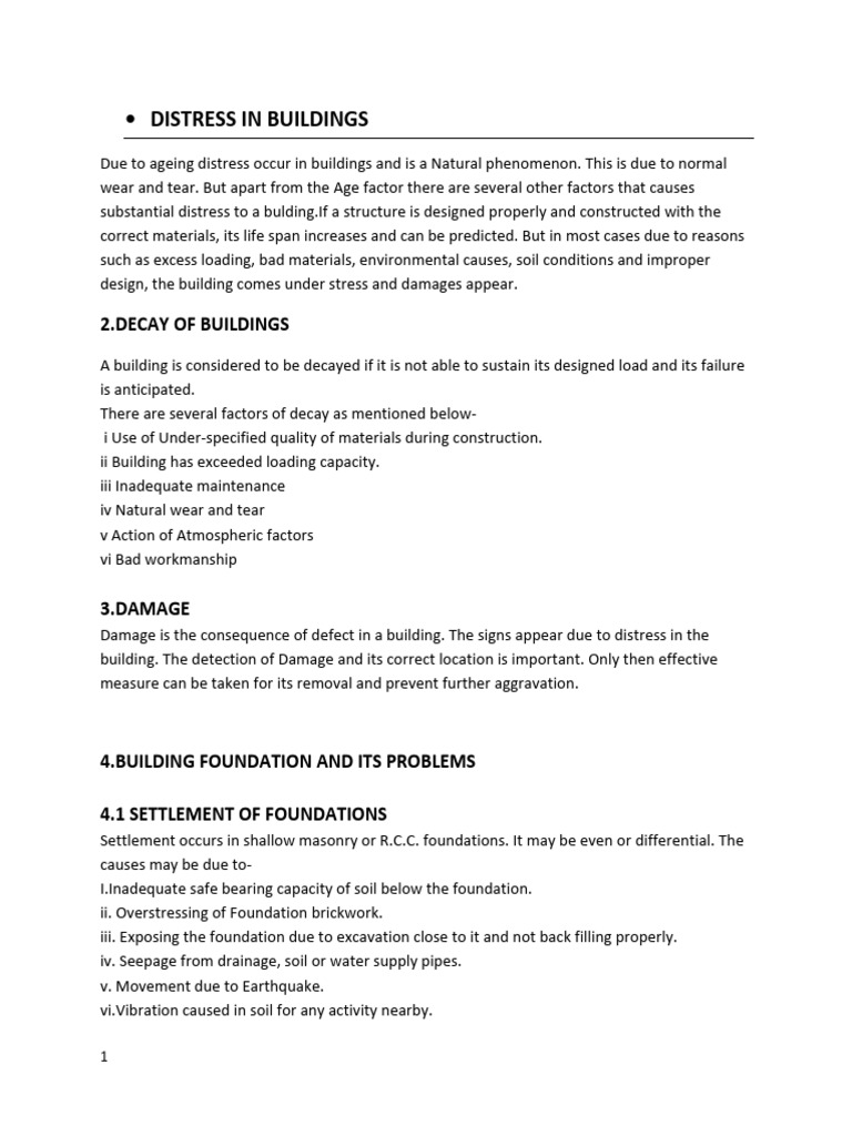 Building Maintenance And Management Notes Ab Sir Pdf Wood Concrete