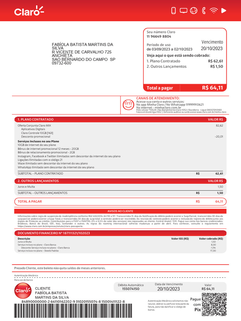 Comprovante de Residencia. | Download grátis PDF | Serviços financeiros ...