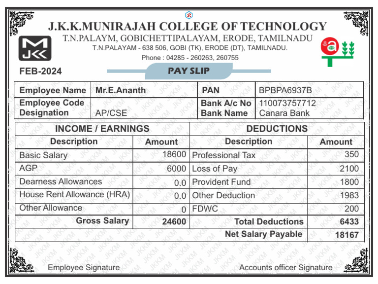 Pay Slip (AICTE) Files | PDF