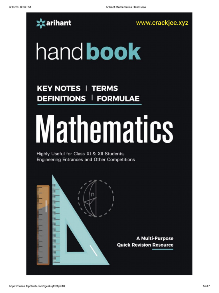 Arihant Mathematics HandBook | PDF | Foreign Language Studies | Teaching Methods & Materials