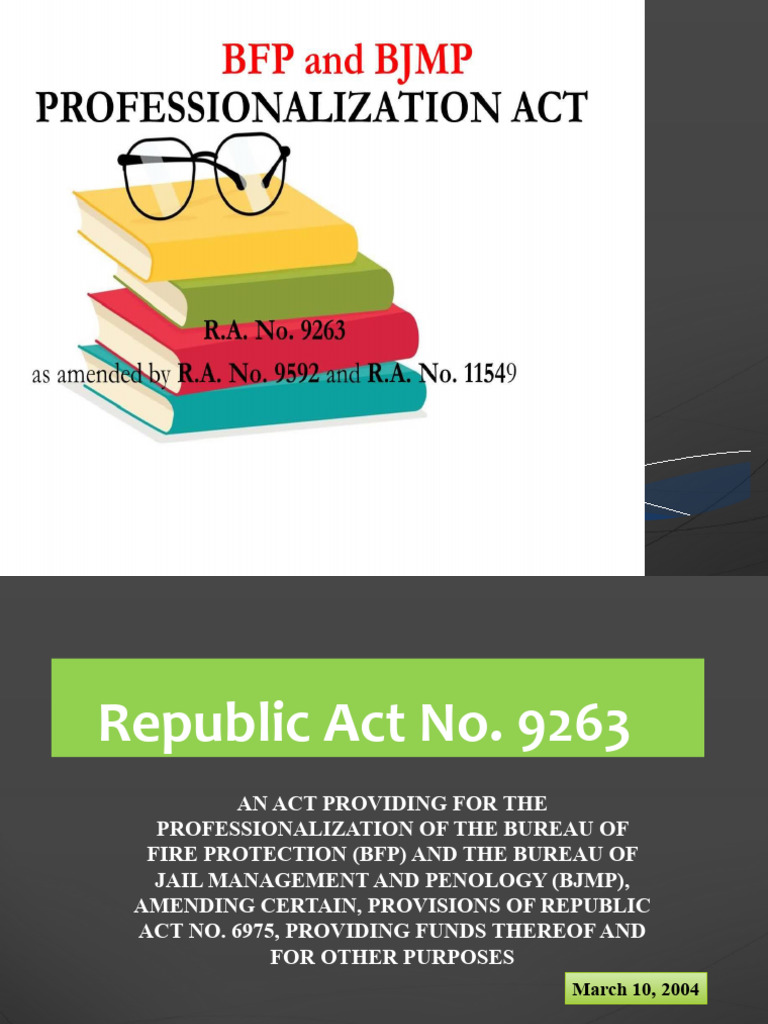 Professionalization of BFP and BJMP Act | PDF | Inspector | Government