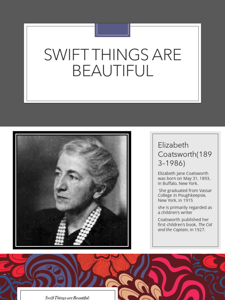 Analysis of "Swift Things Are Beautiful" | PDF | Classics