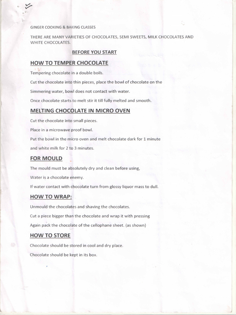 Chocolates Recipe | PDF