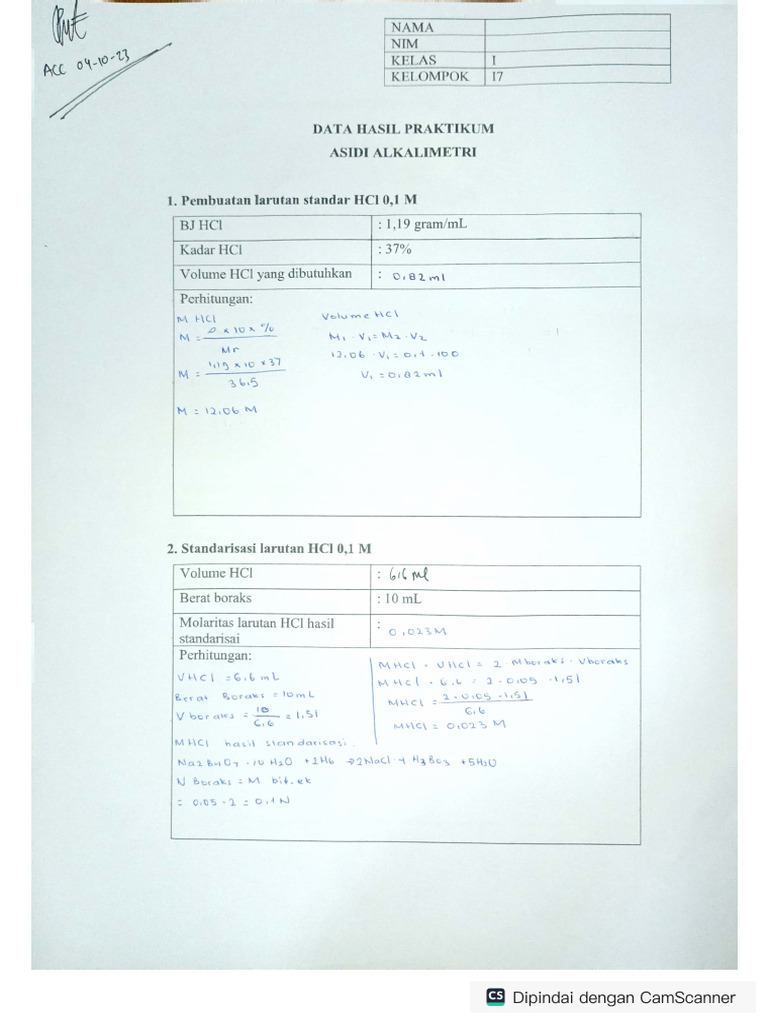 DHP - Asidi Alkalimetri | PDF