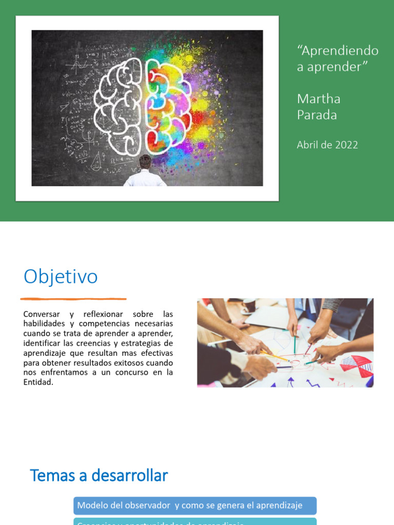 S1 Aprendiendoaaprender | PDF | Aprendizaje | Las emociones