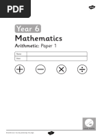 100 Arithmetic Questions For Year 6 | PDF | Subtraction | Algorithms