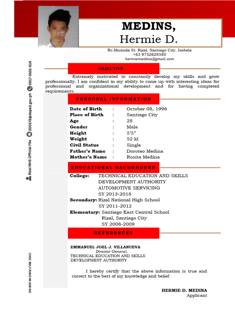 2023 Template Curriculum Vitae STEM 3 | PDF | Cognition