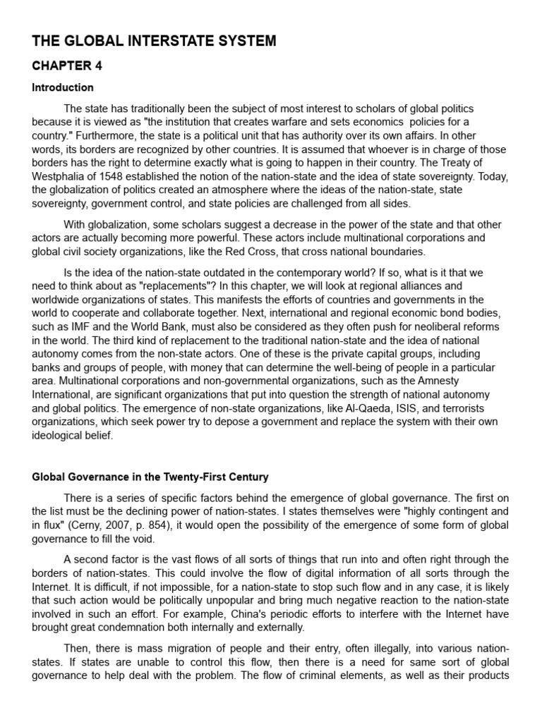 Contemp Chapter 4 Whole Chap | PDF | United Nations | International Relations