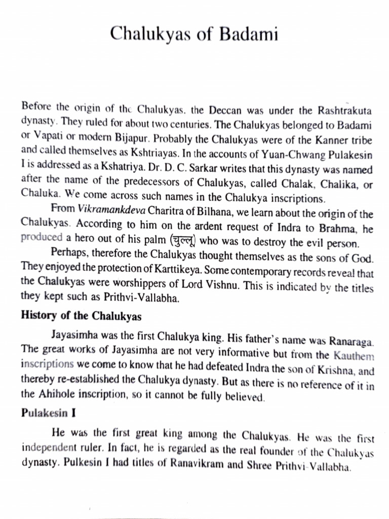 Chalukyas of Badami | PDF | History | Religion & Spirituality