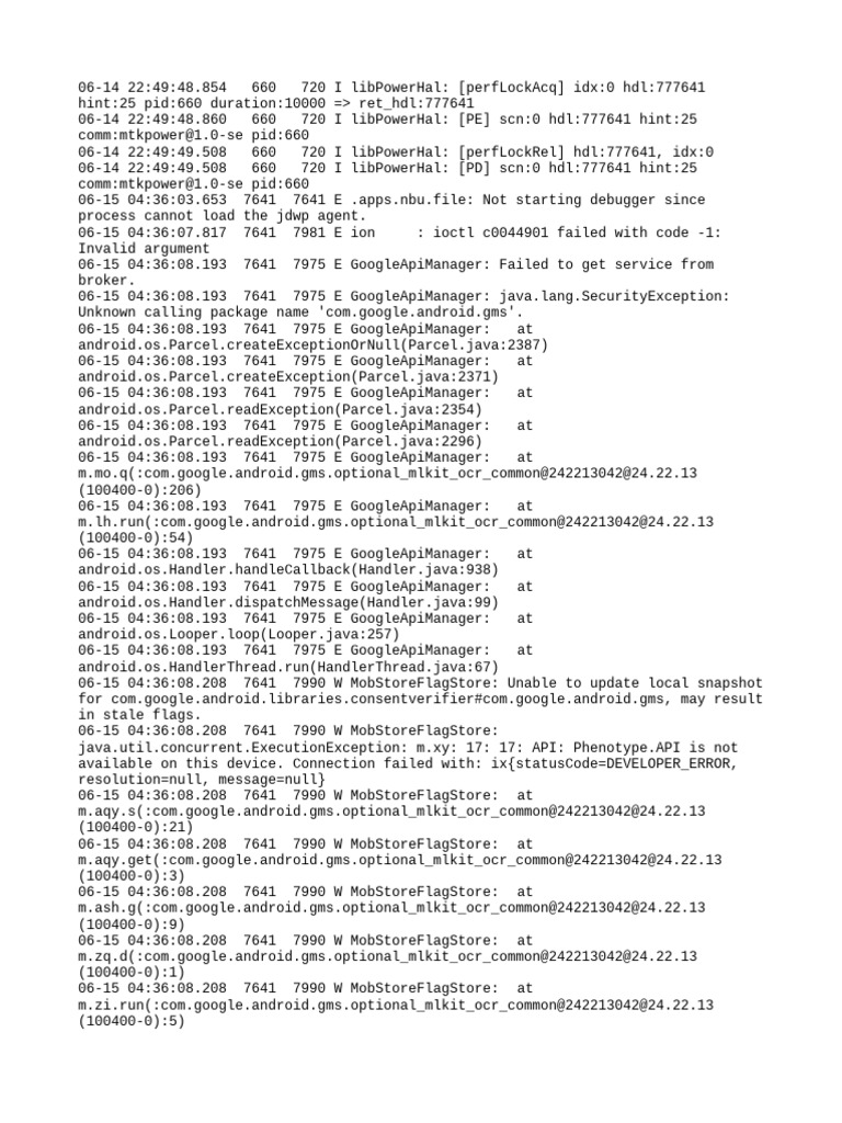 Log | Download Free PDF | Java (Programming Language) | Android (Operating System)