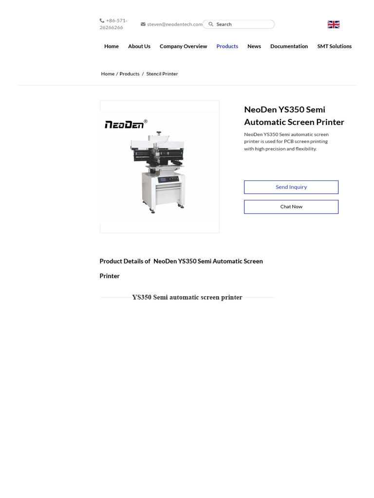 NeoDen YS350 Semi Automatic Screen Printer Manufacturers and Suppliers China - Wholesale ...