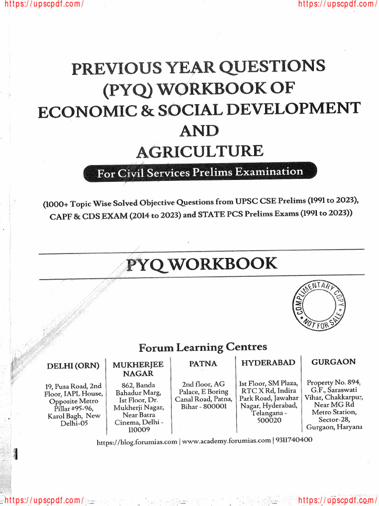 UPSC Prelims 2024 Economy PYQ Workbook | PDF | Business
