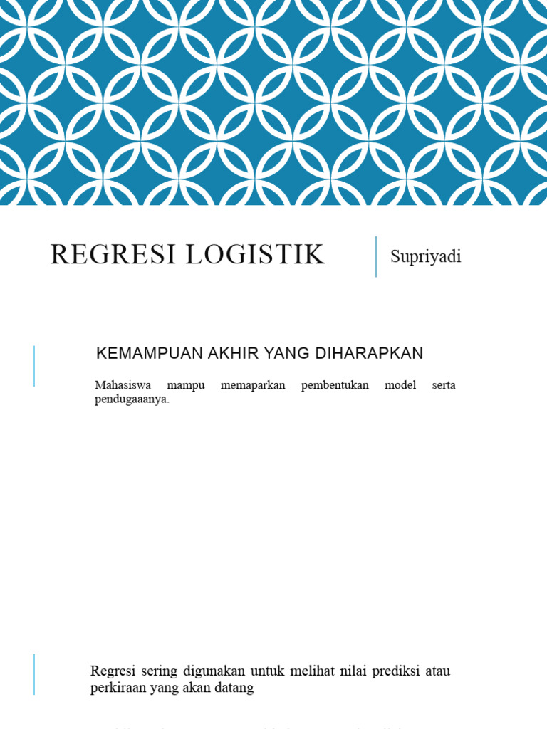 REGRESI LOGISTIK | PDF