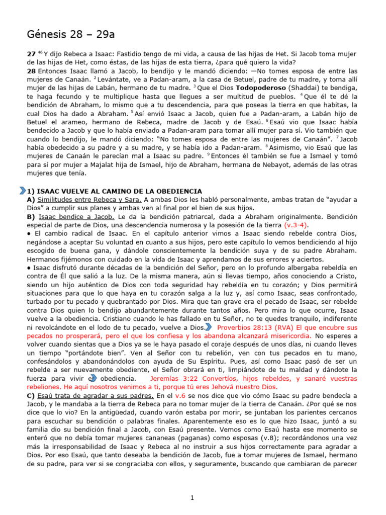 Génesis 28-29 | PDF | Rachel | Jacob