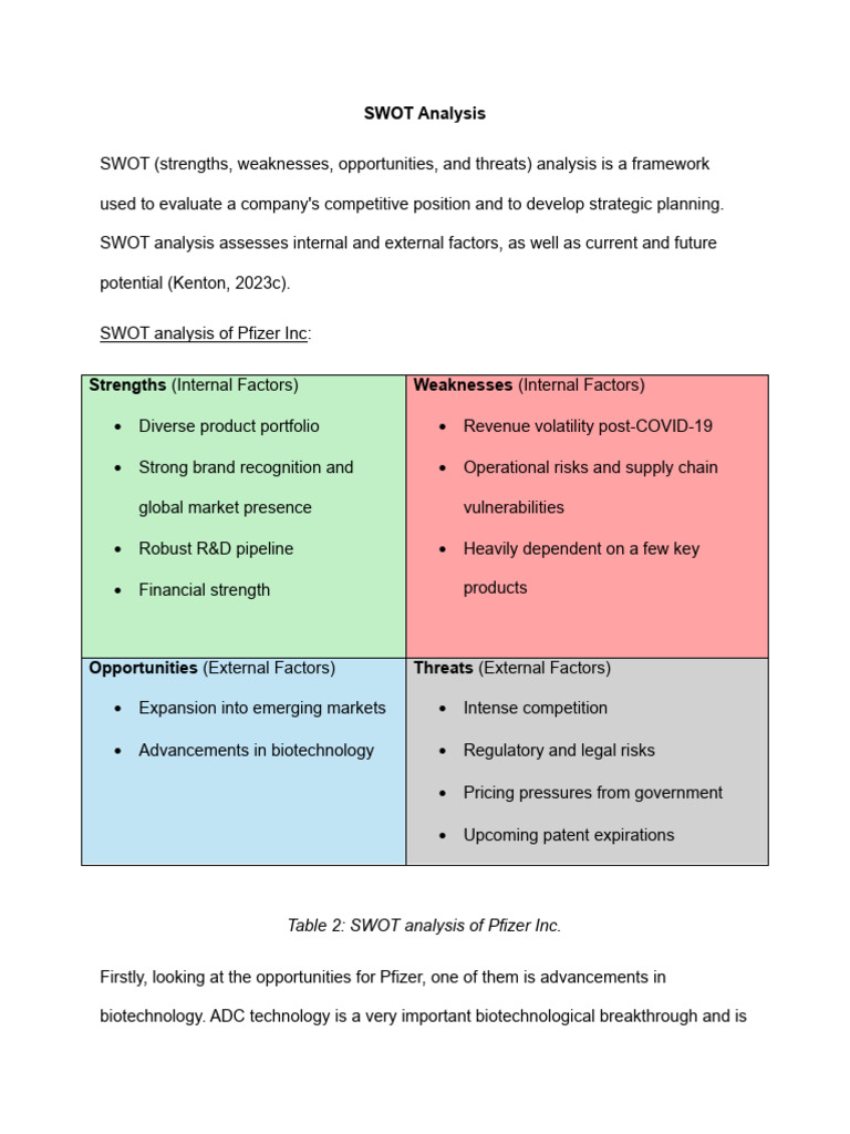 SWOT Analysis | Download Free PDF | Swot Analysis | Mergers And ...