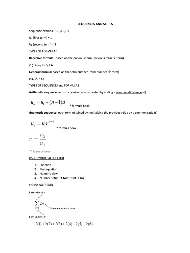 SL Sequences and Series | PDF