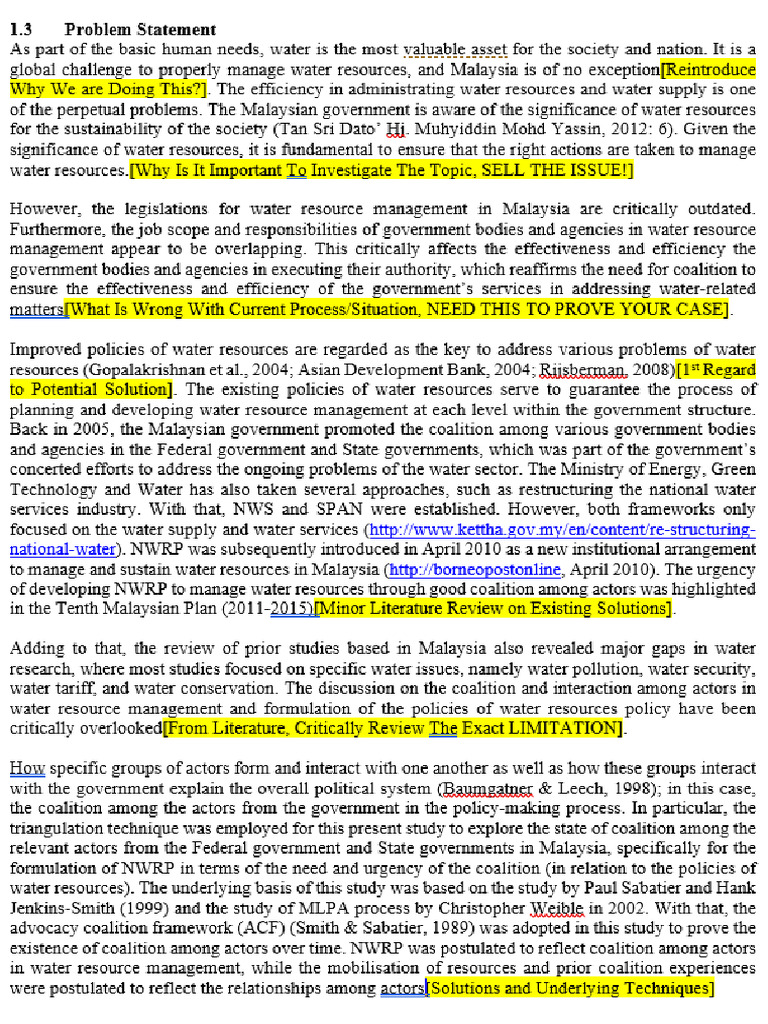 template for problem statement | PDF