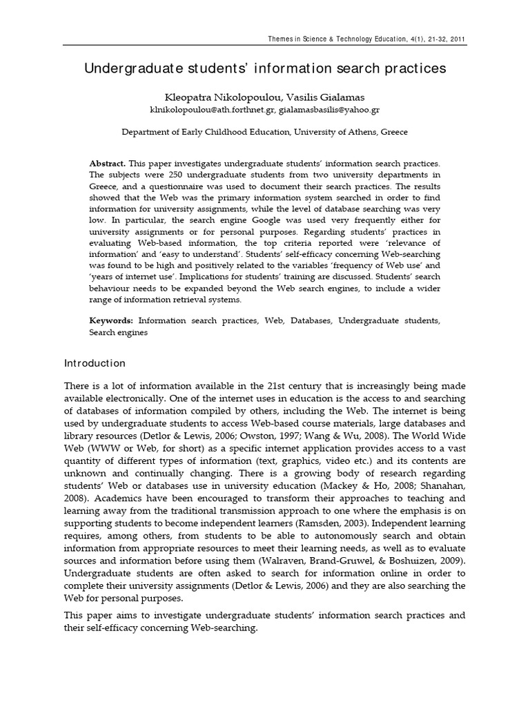 information search skills | Download Free PDF | World Wide Web ...
