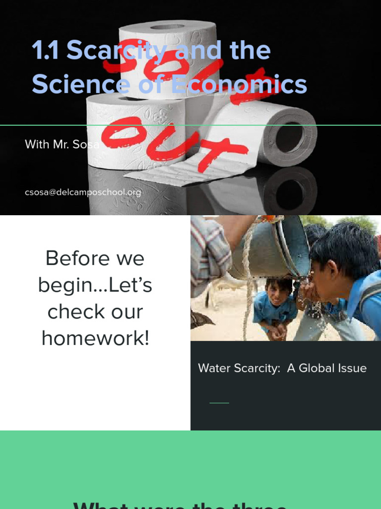 12A 1.1 Scarcity and The Science of Economics | PDF | Economics ...