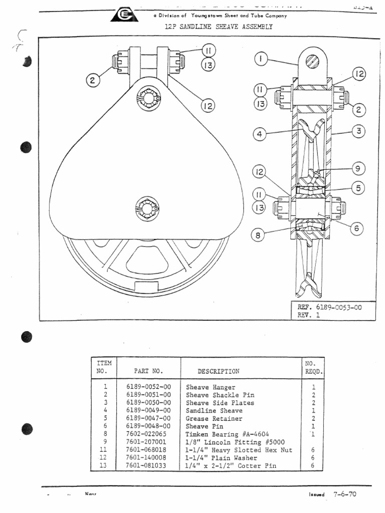 Crown Block Type Continental Emsco | PDF | Manufactured Goods