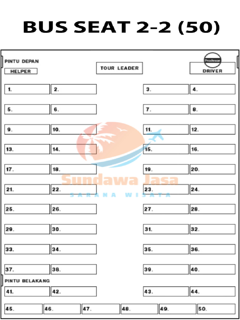 Denah Seat 50 (2-2) | PDF