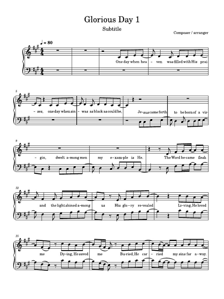 Glorious Day Final Jhmejia | PDF