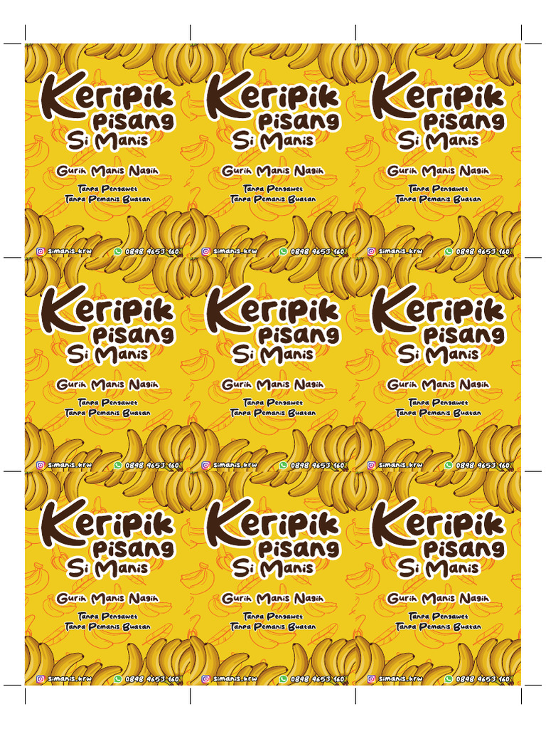 Gi 2023518 1 Mela X8 Stiker Label Keripik Pisang S 240608 173312 | PDF