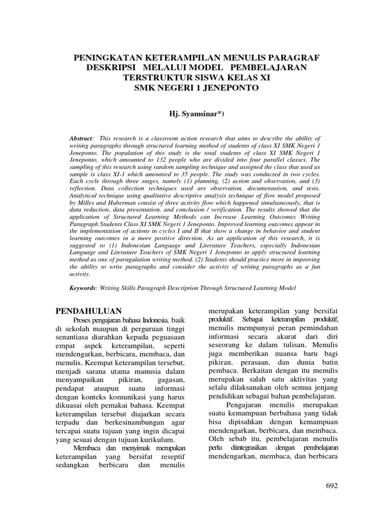 Admin,+13 +HJ +Syamsinar+SMK+1+Jeneponto | PDF | Seni & Disiplin Bahasa