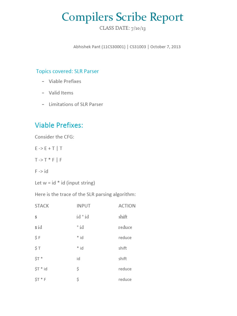 Compiler Design Viable Prefix | PDF | Linguistics | Syntax (Logic)