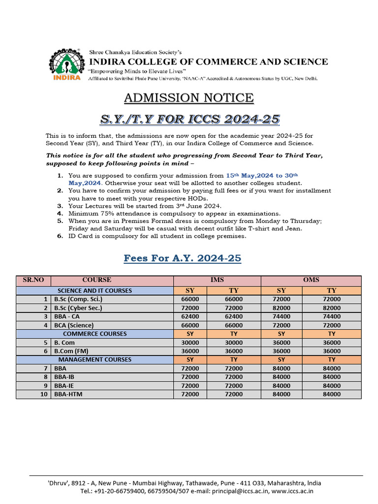 Notice SY,TY _2024-25 Final | PDF | Vocational Education | Qualifications