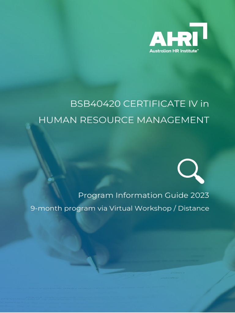 CERT-IV Program-Information-Guide 2023 | PDF | Human Resource ... CERT-IV Program-Information-Guide 2023 | PDF | Human Resource ...