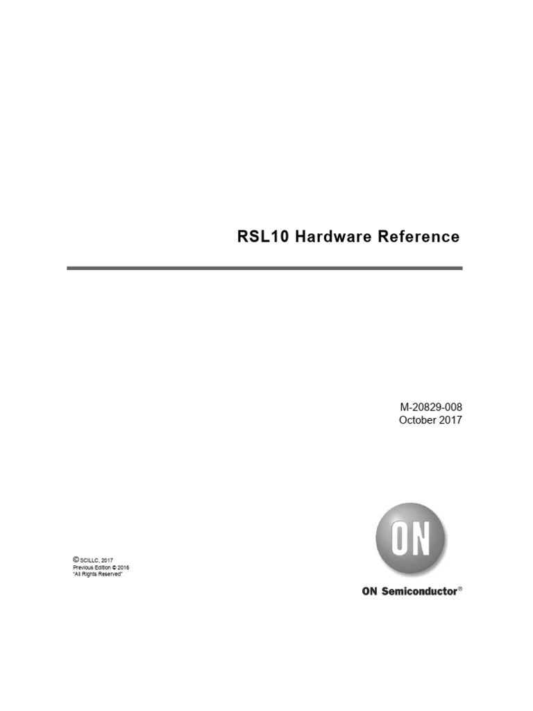 RSL10 Hardware Reference | PDF | Trademark | Electronic Oscillator