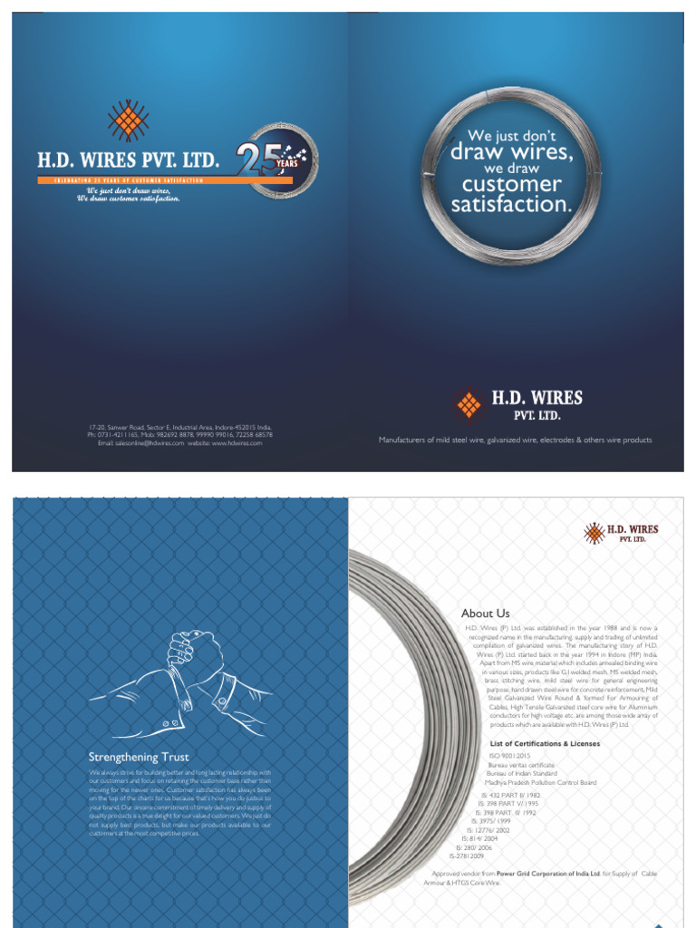 HD-Wires-Brochures | Download Free PDF | Wire | Welding