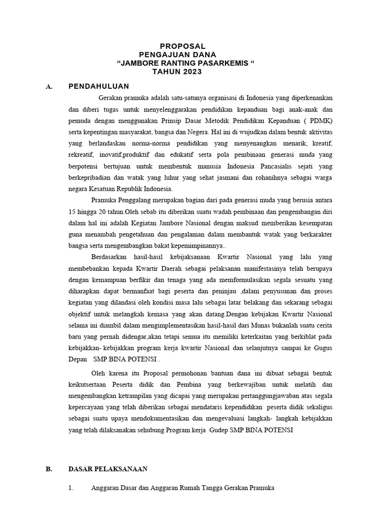 Proposal Pelantikan | PDF