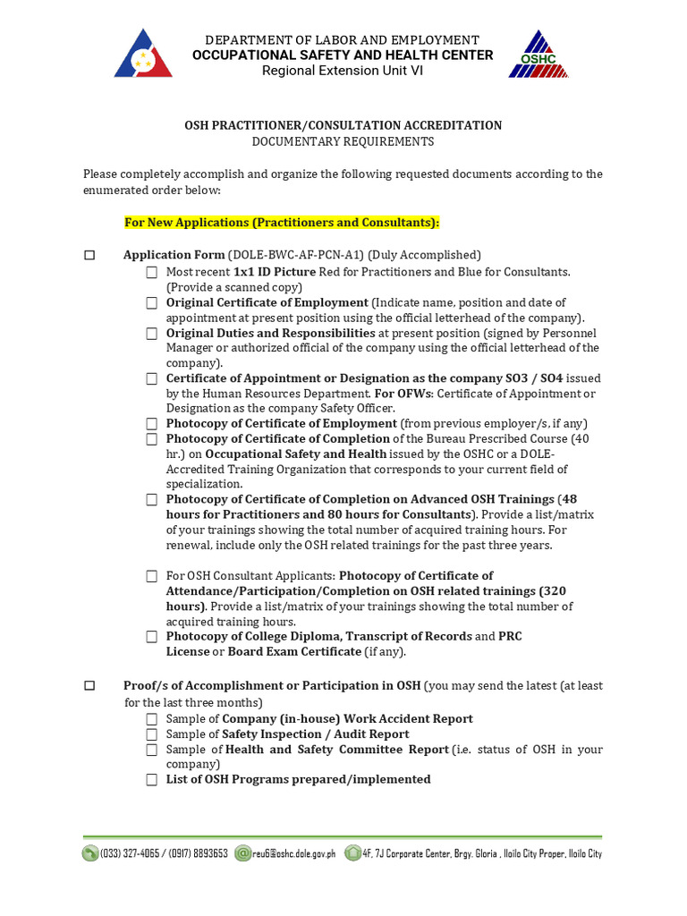 OSH Accreditation Guide | PDF | Occupational Safety And Health | Human ...