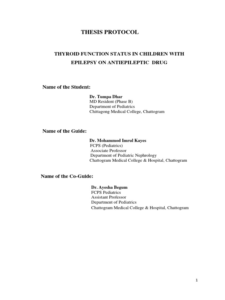 AED - Thyroid - Protocol Final 5april | PDF | Hypothyroidism | Epilepsy