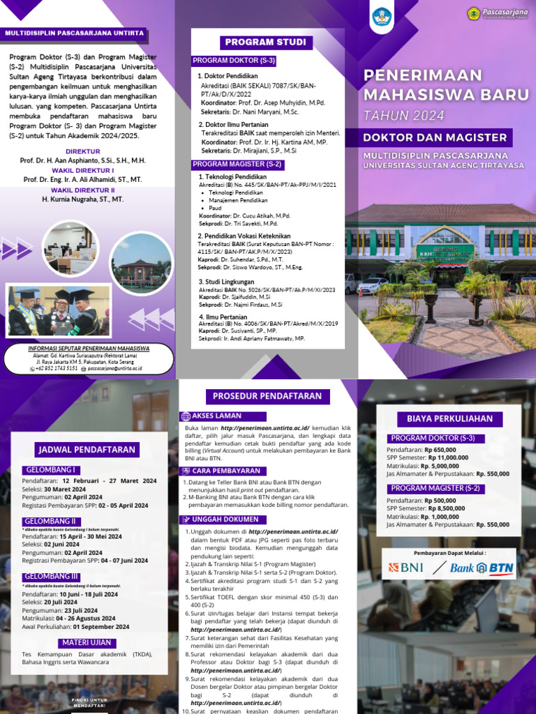 Brosur Fix Multidisiplin Pascasarjana 2024-2025 | PDF
