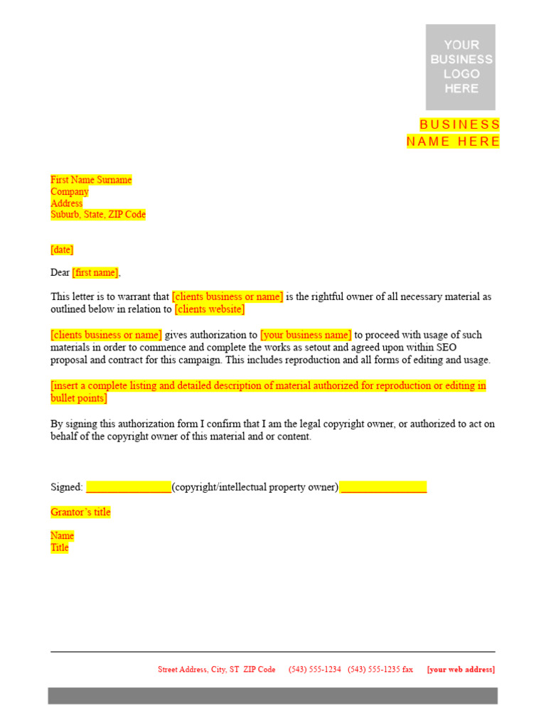 Copyright Authorization | PDF