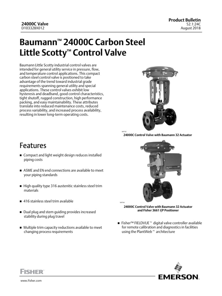 Baumann 24000C Control Valve Overview | PDF | Valve | Steel