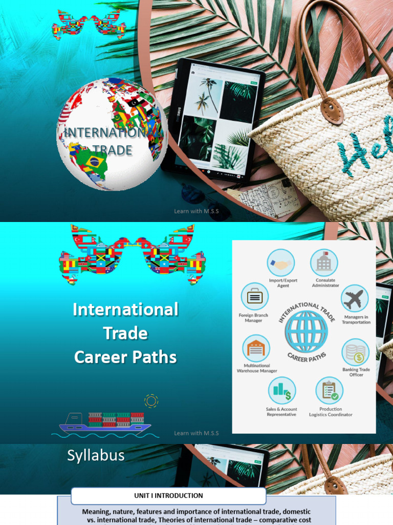 Unit 1 International Trade | PDF | Mercantilism | Comparative Advantage