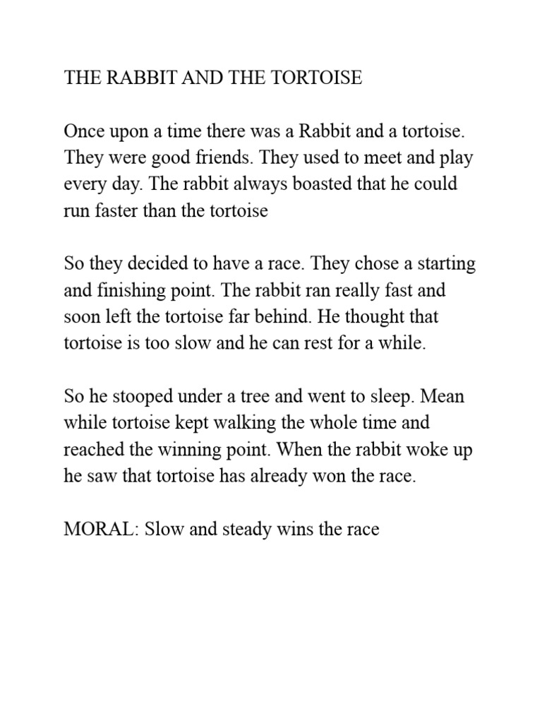The Rabbit and The Tortoise | PDF