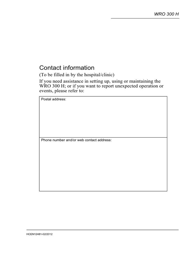 Gambro WRO 300 | PDF | Water | Disinfectant