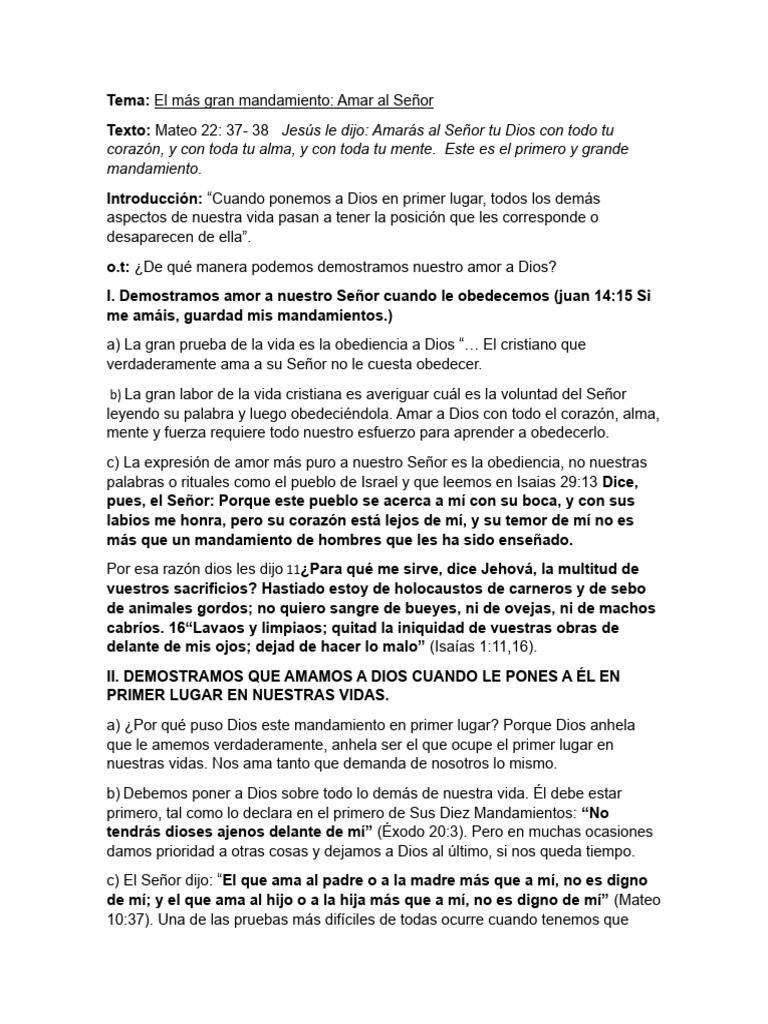 EL GRAN MANDAMIENTO | Descargar gratis PDF | Amor | Creencia religiosa y doctrina