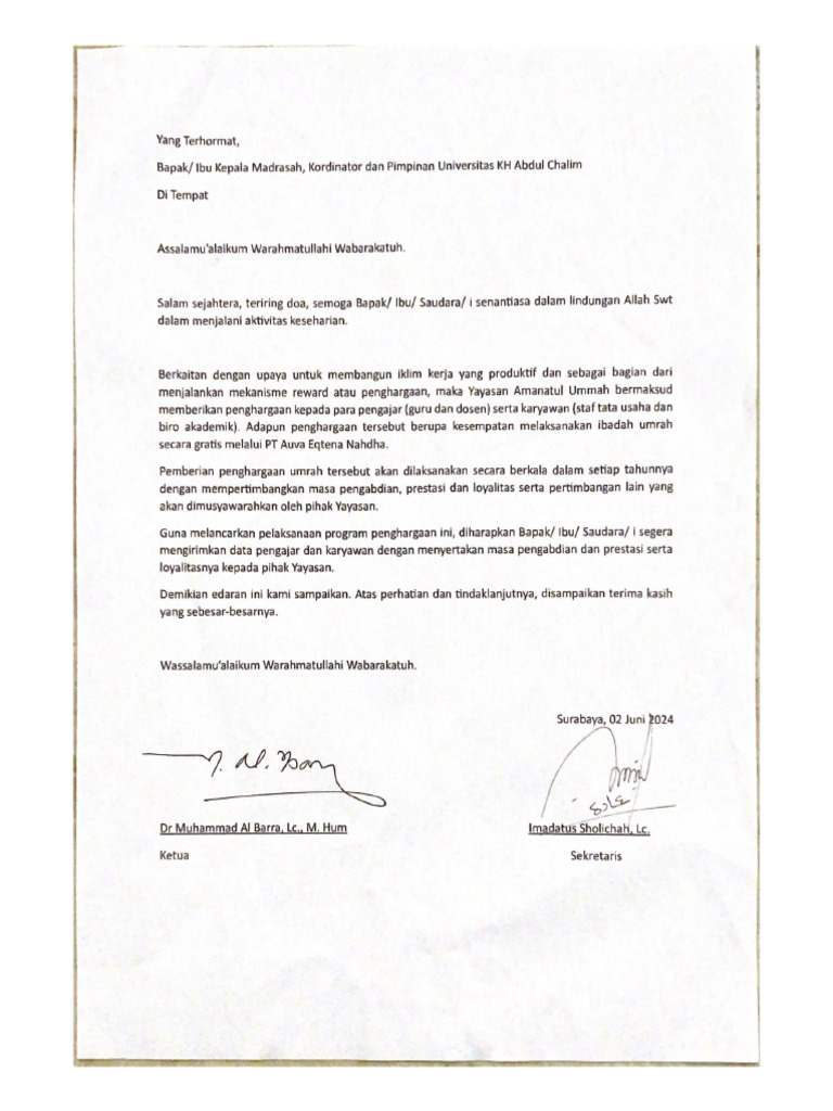 Yang Terhormat | PDF