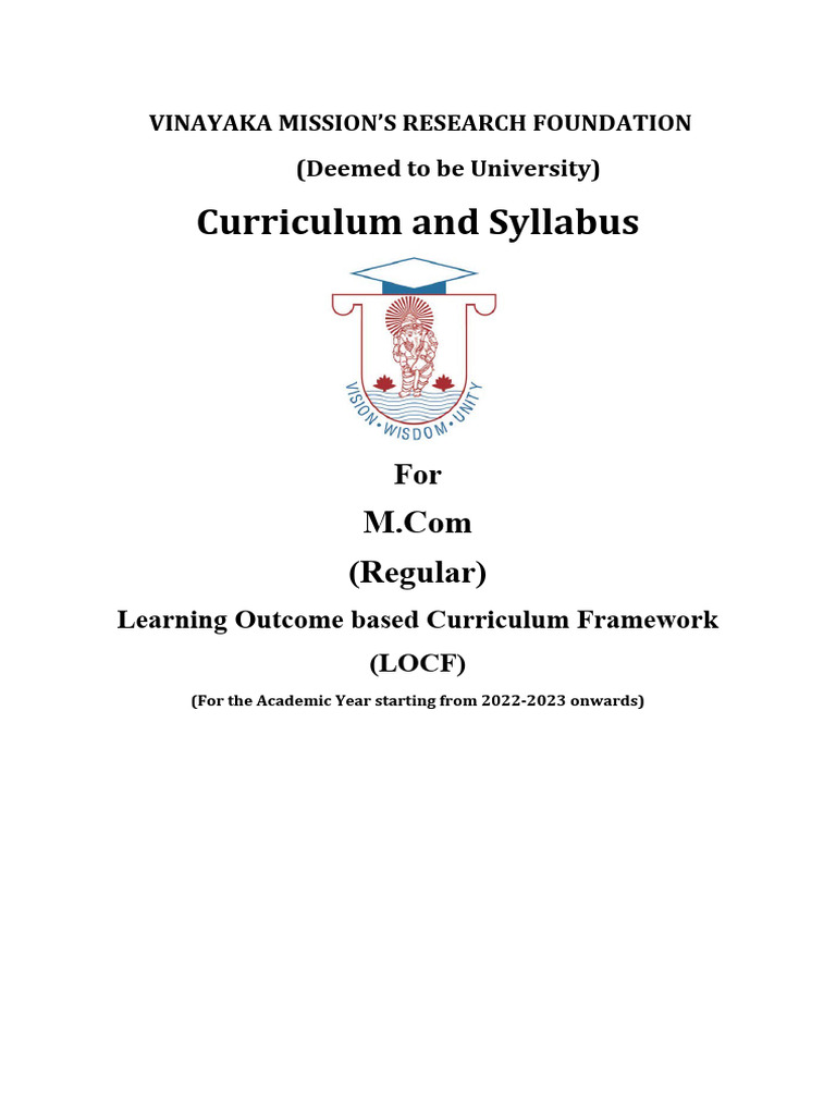 Syllabus Locf (1) DT 18-04-2022 | Download Free PDF | Supply Chain ...