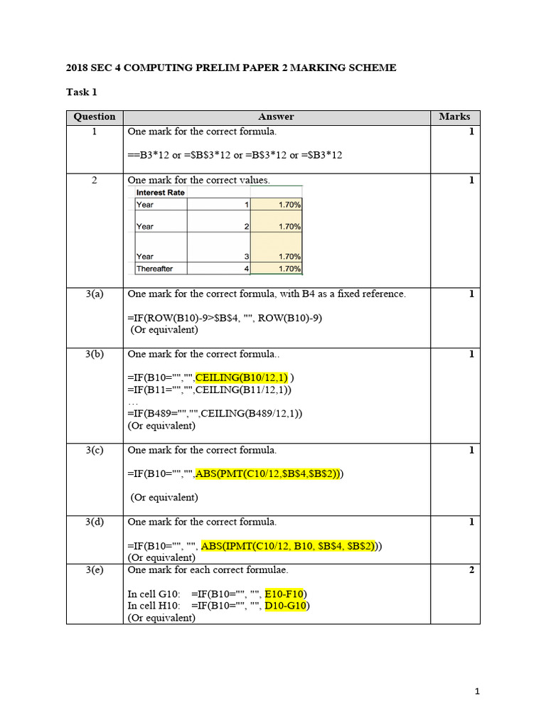 2018 Computing S4 Prelim MS | PDF | Taxes | Software Engineering