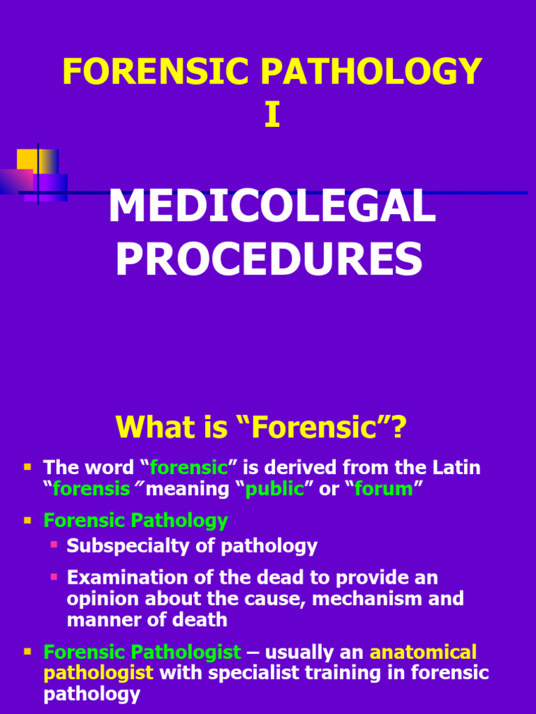 Forensic Medico-Legal Procedures | Download Free PDF | Coroner | Autopsy